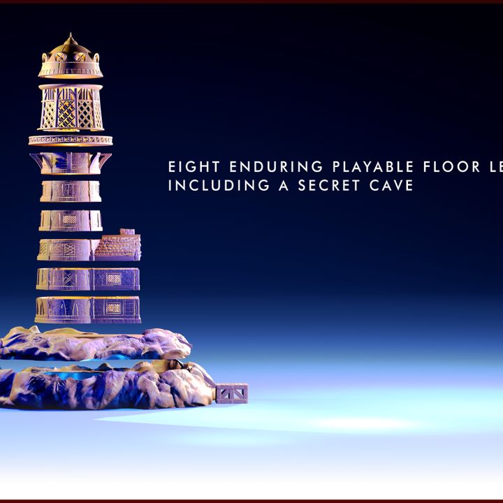 3D Printable WhaleRock Lighthouse - Complete Pack by NovaMinis